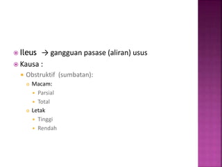 Ileus obstruktif dan emriologi saluran cerna .pptx
