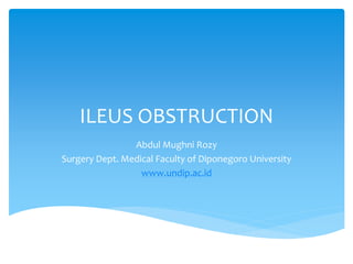 Ileus obstruction | PPTX