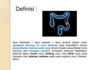 Ileus obstruktif | PPTX