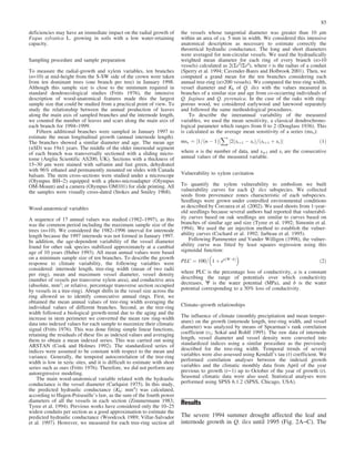 Effects of a severe drought on Quercus ilex radial growth and xylem ...