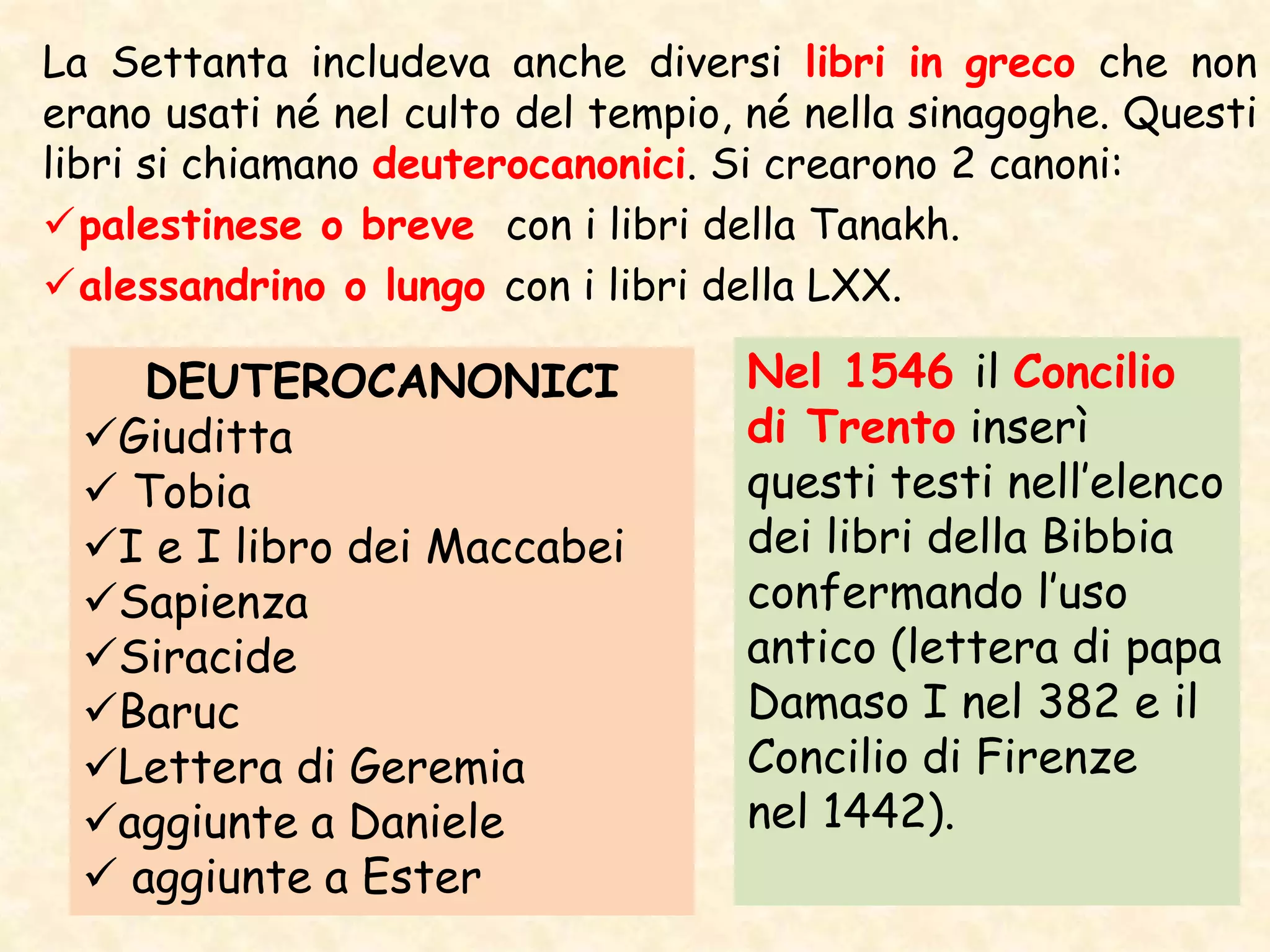 1° lezione di introduzione all'Antico Testamento: storia del canone ...