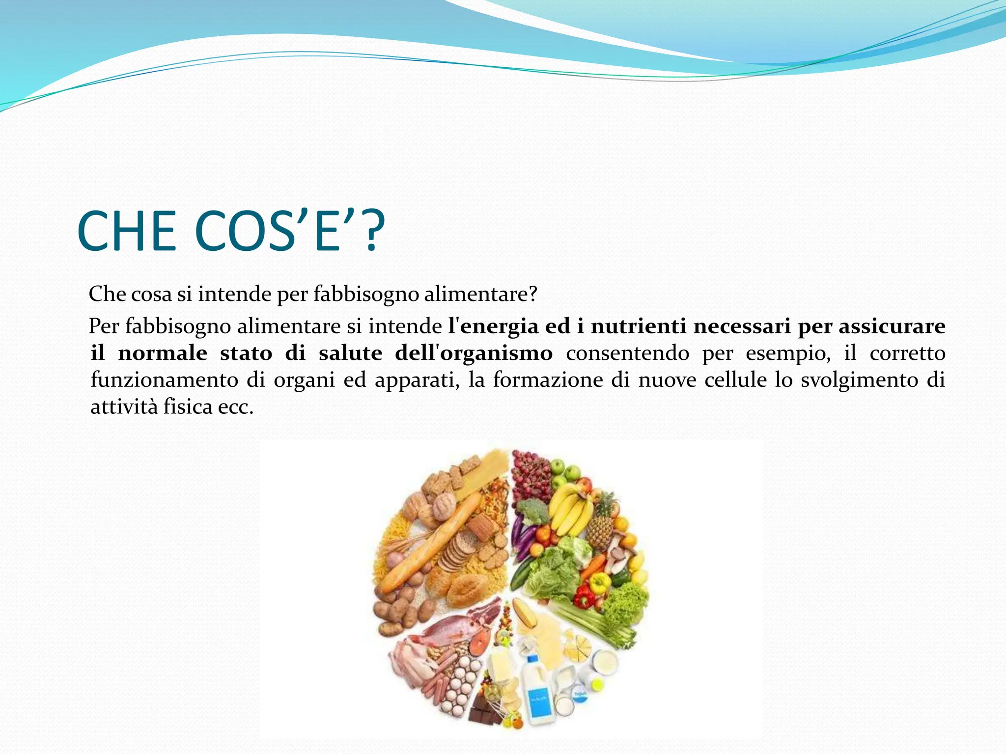 Il fabbisogno alimentare power point scienze | PPTX