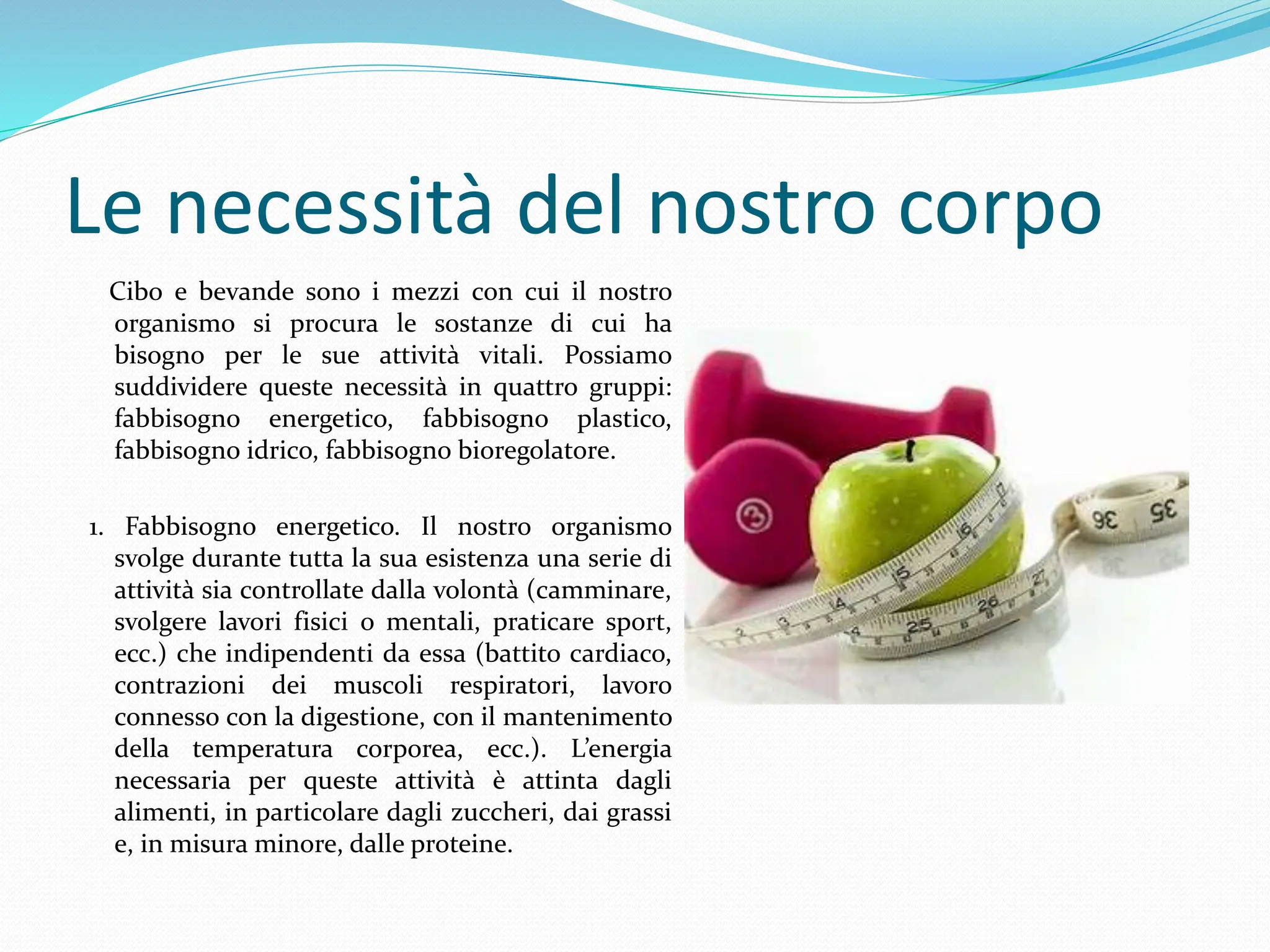 Il fabbisogno alimentare power point scienze | PPTX