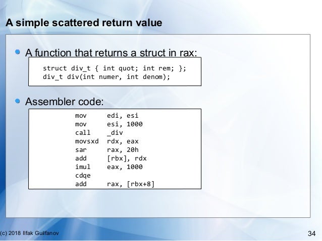 Ilfak Guilfanov - Decompiler internals: Microcode [rooted2018]
