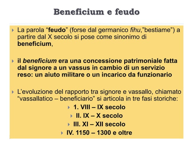 Il feudalesimo | PPT