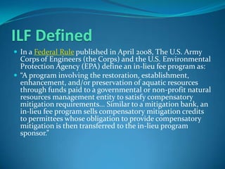 Thurston County In-Lieu Fee Mitigation Program | PPTX