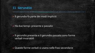 Il gerundio | PPTX