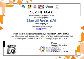 Ilham Ali Fardan, S.Pd_Ekinerja.pdf fixx | PDF
