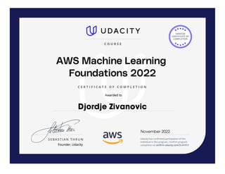 AWS Machine Learning Foundations 2022 | PDF