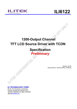 ILI6122 data sheet | PDF