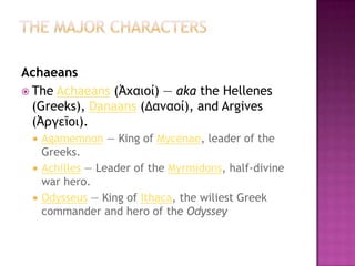 Iliad | PPTX | Hinduism | Religion & Spirituality