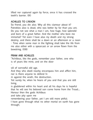 The Iliad Exercepts - Day One | DOCX