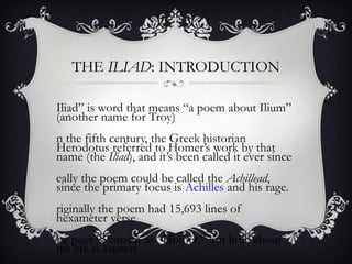 Iliad greek myth homer pgp | PPT