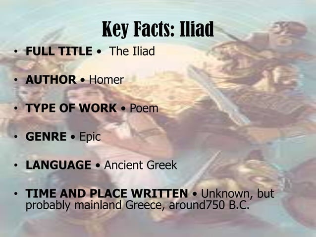 Iliad summary | PPTX | Death, Injury, or Military Conflict | Sensitive ...