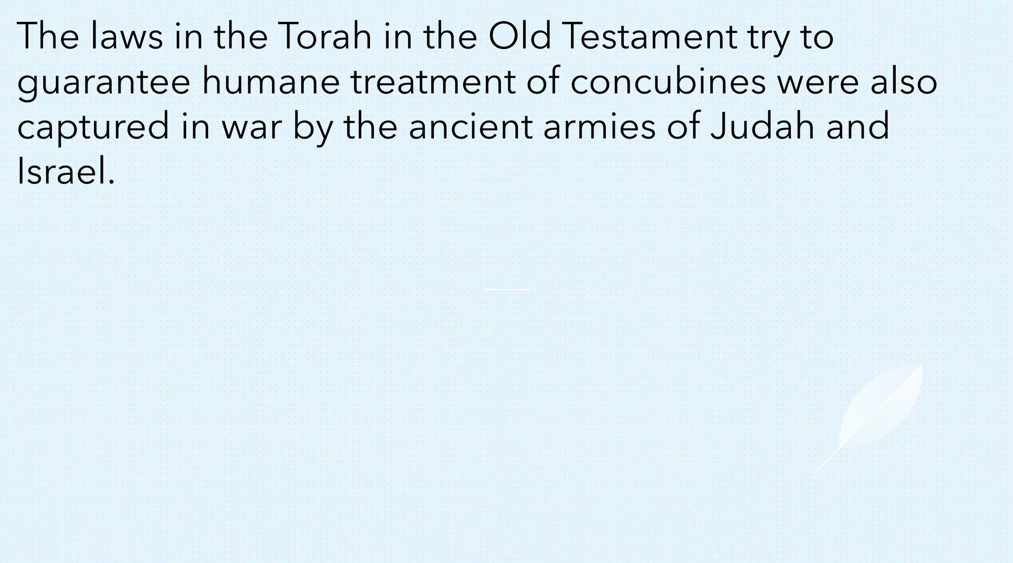 Concubines in the Iliad, Old Testament and Christian Tradition | PDF