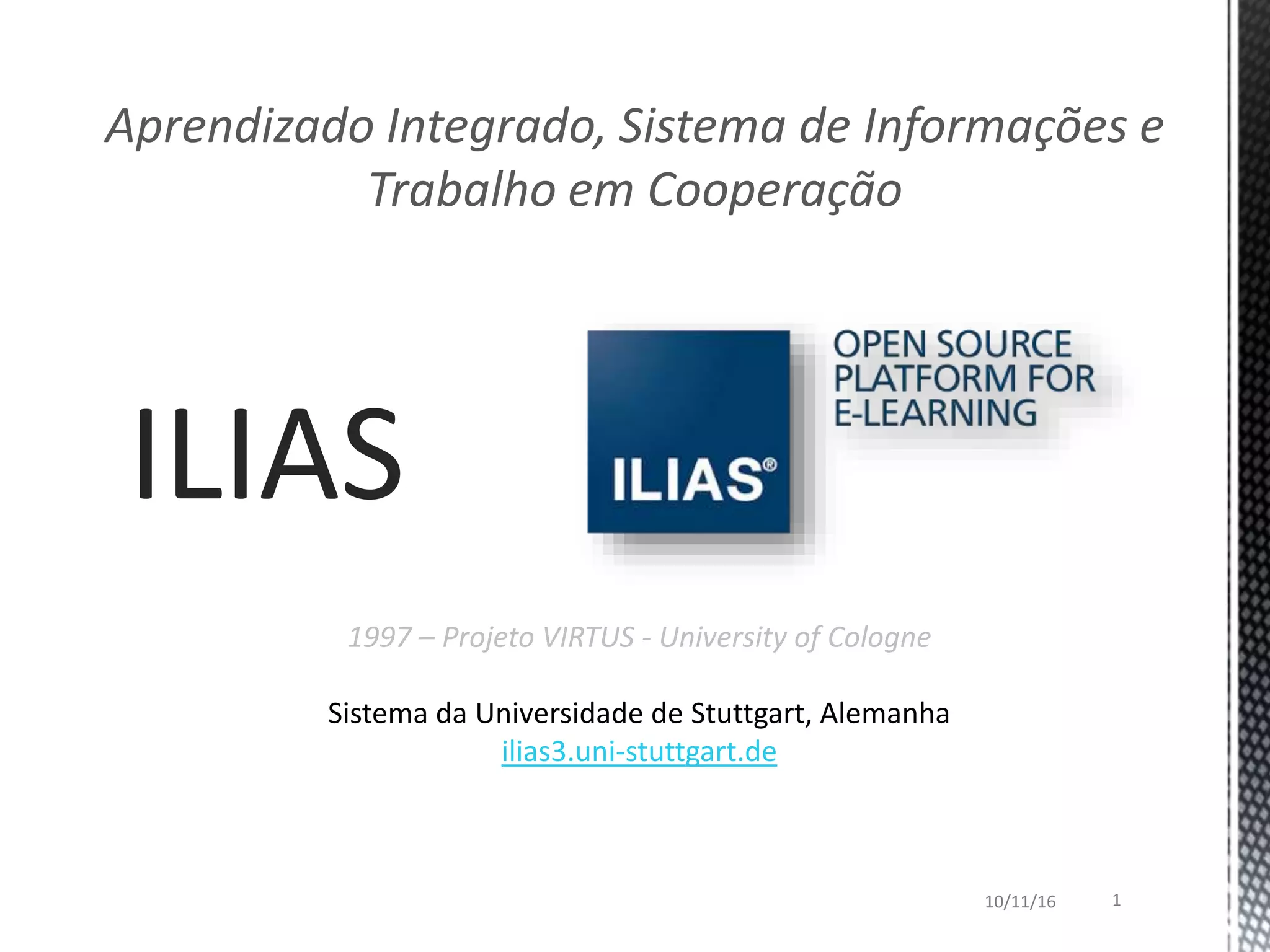 ILIAS plataforma multiuso | PPT