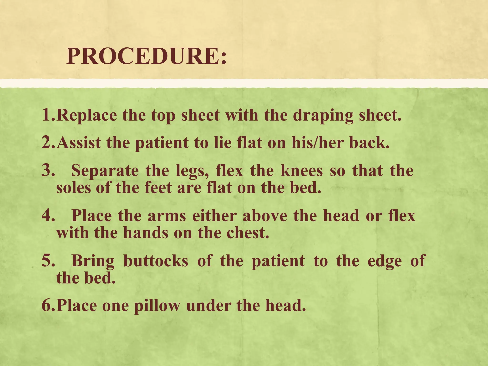 Positioning and Draping of Patients During Medical Examination in the ...