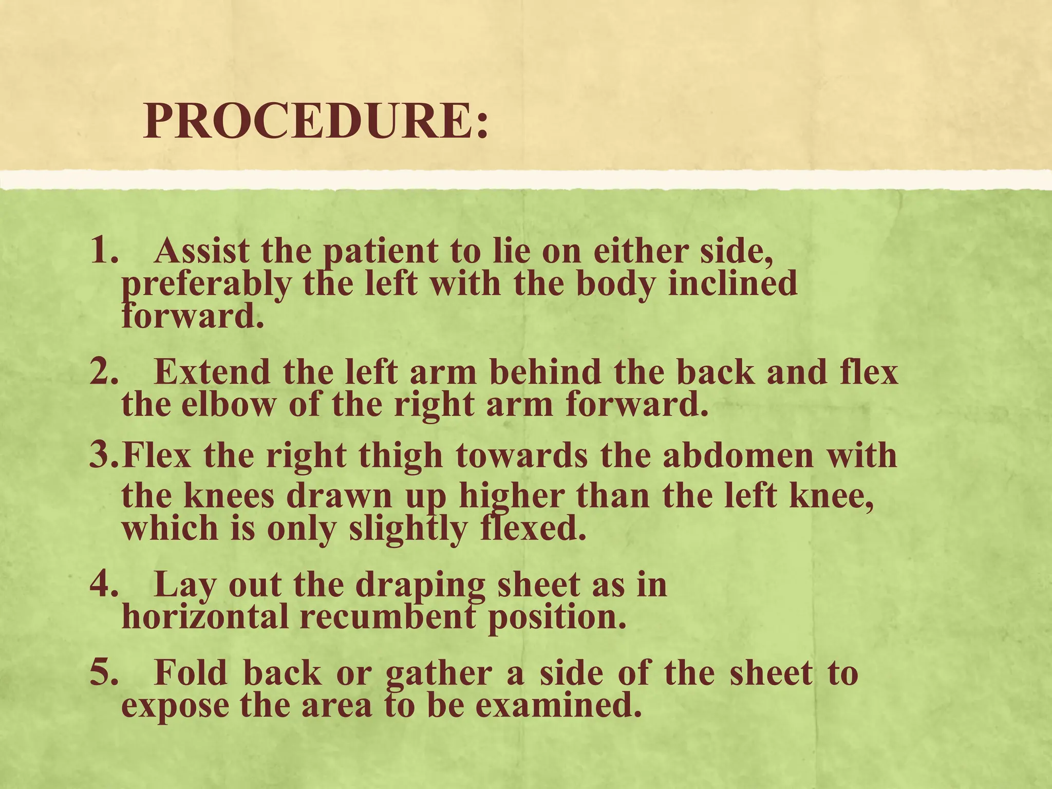 Positioning and Draping of Patients During Medical Examination in the ...