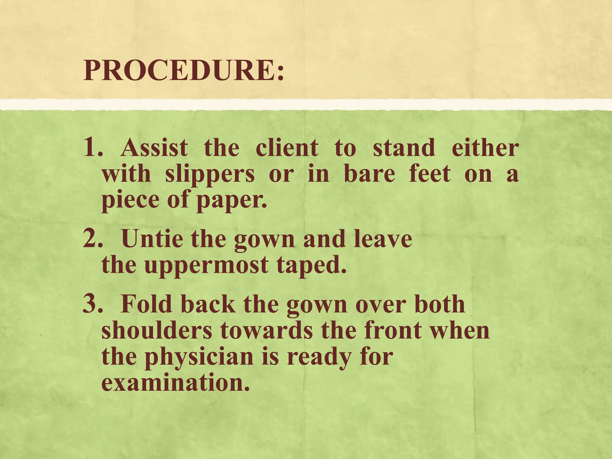 Positioning and Draping of Patients During Medical Examination in the ...