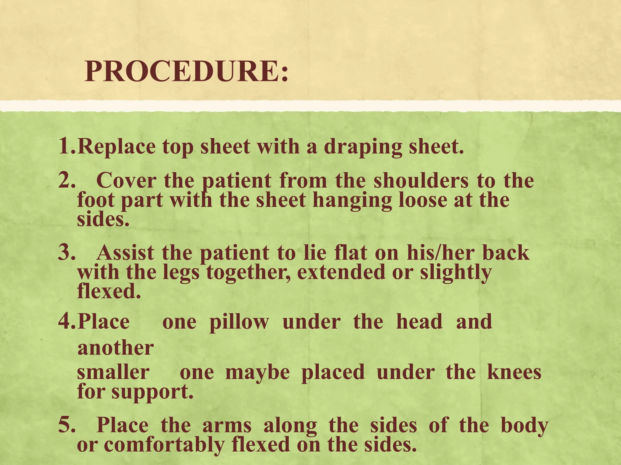 Positioning and Draping of Patients During Medical Examination in the ...