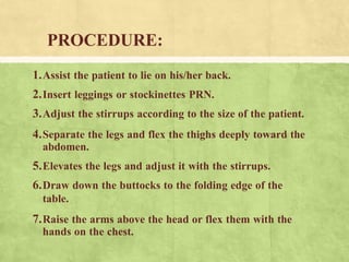 Positioning and Draping of Patients During Medical Examination in the ...