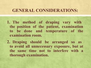 Positioning and Draping of Patients During Medical Examination in the ...