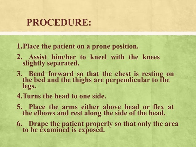 Positioning and Draping of Patients During Medical Examination in the ...