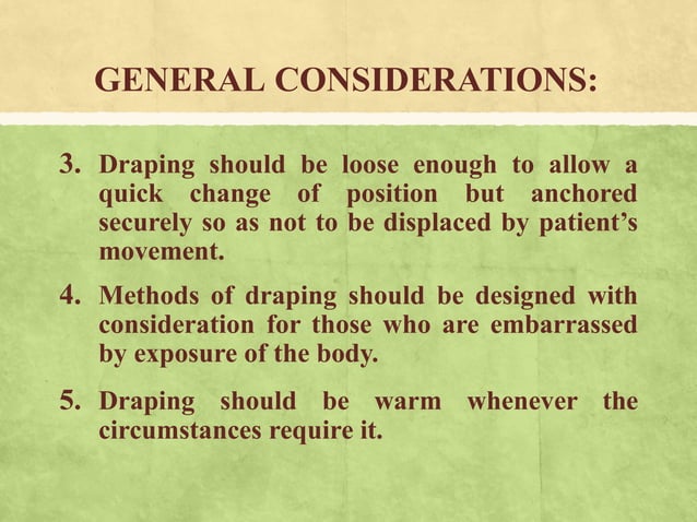 Positioning and Draping of Patients During Medical Examination in the ...