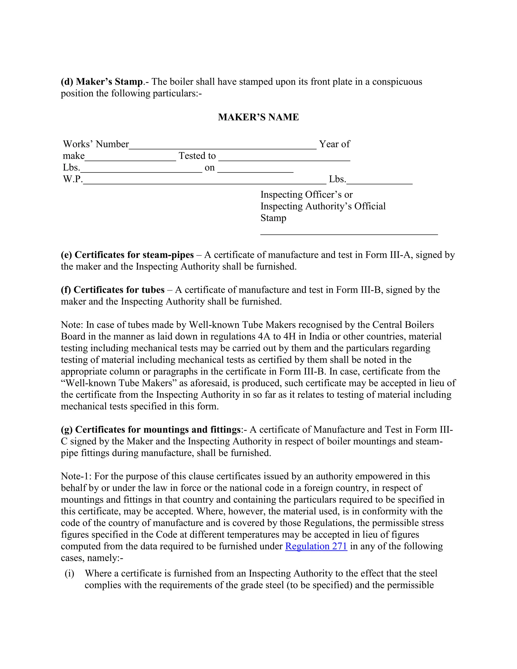 indian-boiler-regulations-1950. . .. | PDF