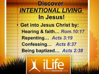 discover intentional living | PPT