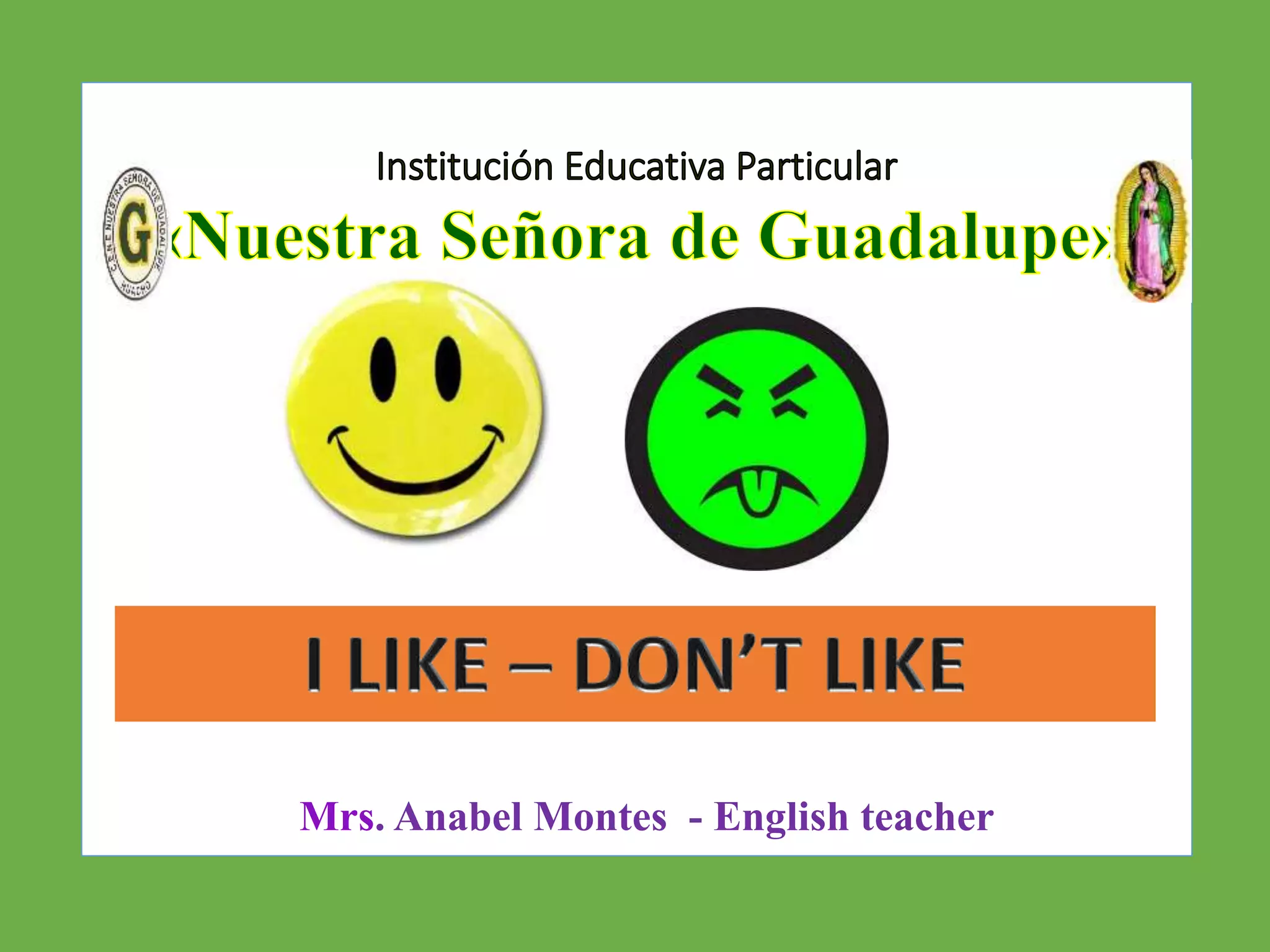 I like i dont like - exercises | PPTX