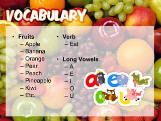 I like to eat! (kids song) | PPT