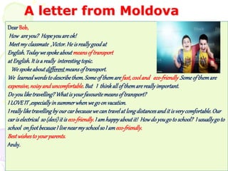 I like travelling unit 2 lesson 7, 3 rd form Moldovan book | PPT