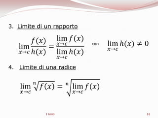 Introduzione e teoremi sui limiti | PPTX