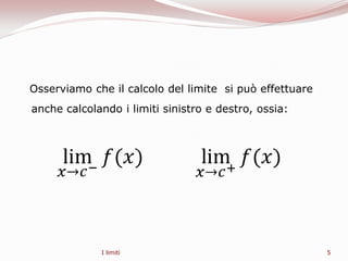 Introduzione e teoremi sui limiti | PPTX