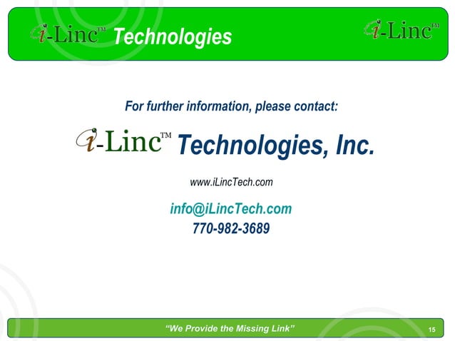 I Linc Technologies Marketing Presentation | PPT