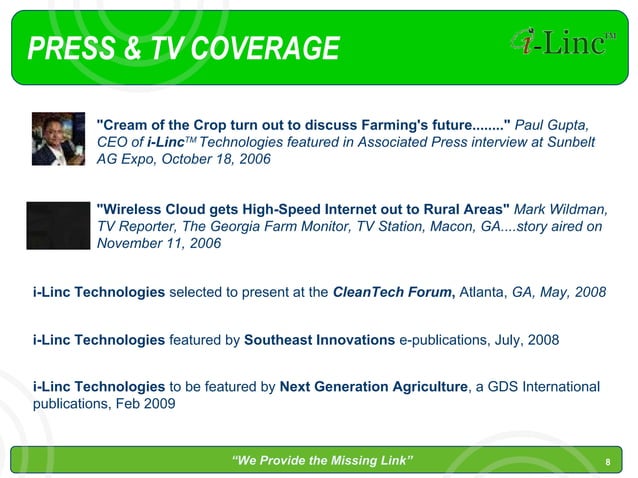 I Linc Technologies Marketing Presentation | PPS