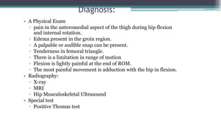 Iliopsoas bursitis . | PPTX