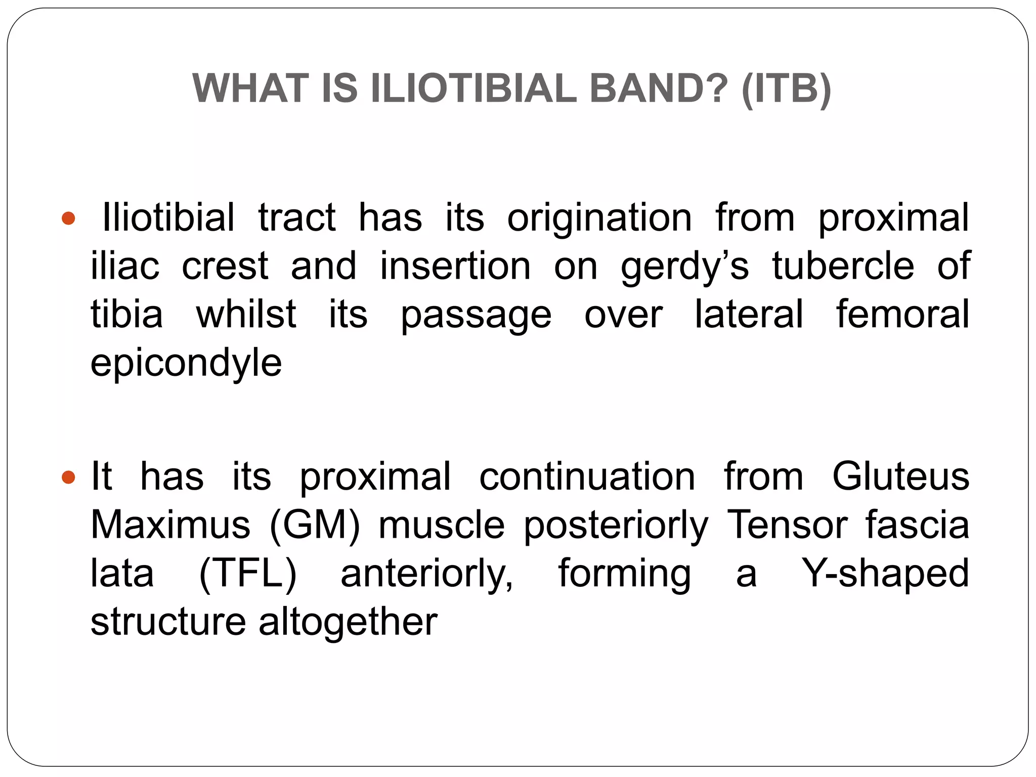 Iliotibial band friction syndrome amongst runners | PPTX