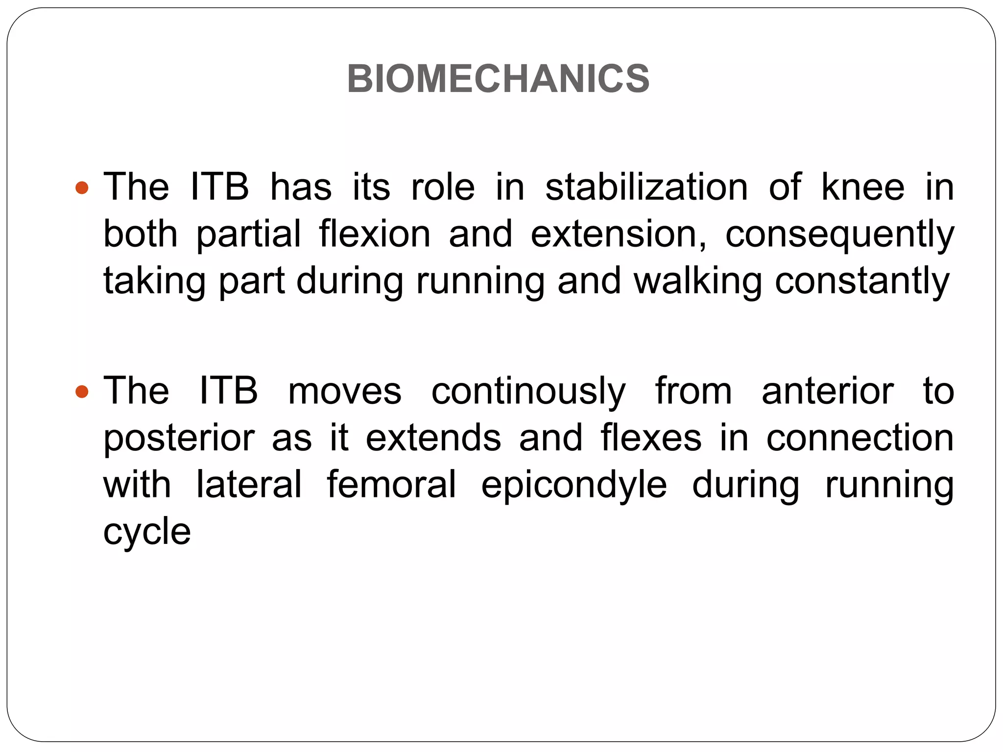 Iliotibial Band Friction Syndrome Amongst Runners Ppt