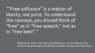 Using Free and Open Source Software to open data | PDF | Shareware and ...