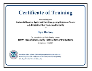 Iliya Gatsev - 100W- Operational Security OPSEC for Control Systems ...