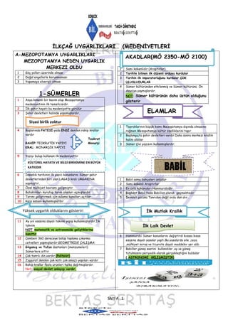 Ilkçag uygarliklari bil | PDF
