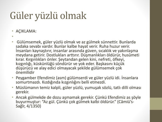 Ilkokul 13.hafta guler yuzlu olmak | PPT