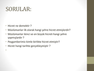 I lkokul 15 hafta hicret | PPTX