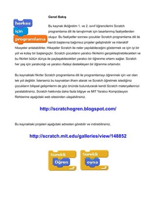 İlkokul scratch kitabı (pdf) | PDF