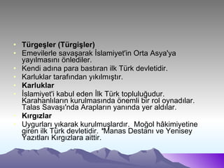 Ilk TüRk Devletlerinde KüLtüR Ve Medeniyet (Yeni) 1 | PPT