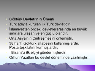 Ilk TüRk Devletlerinde KüLtüR Ve Medeniyet (Yeni) 1 | PPT