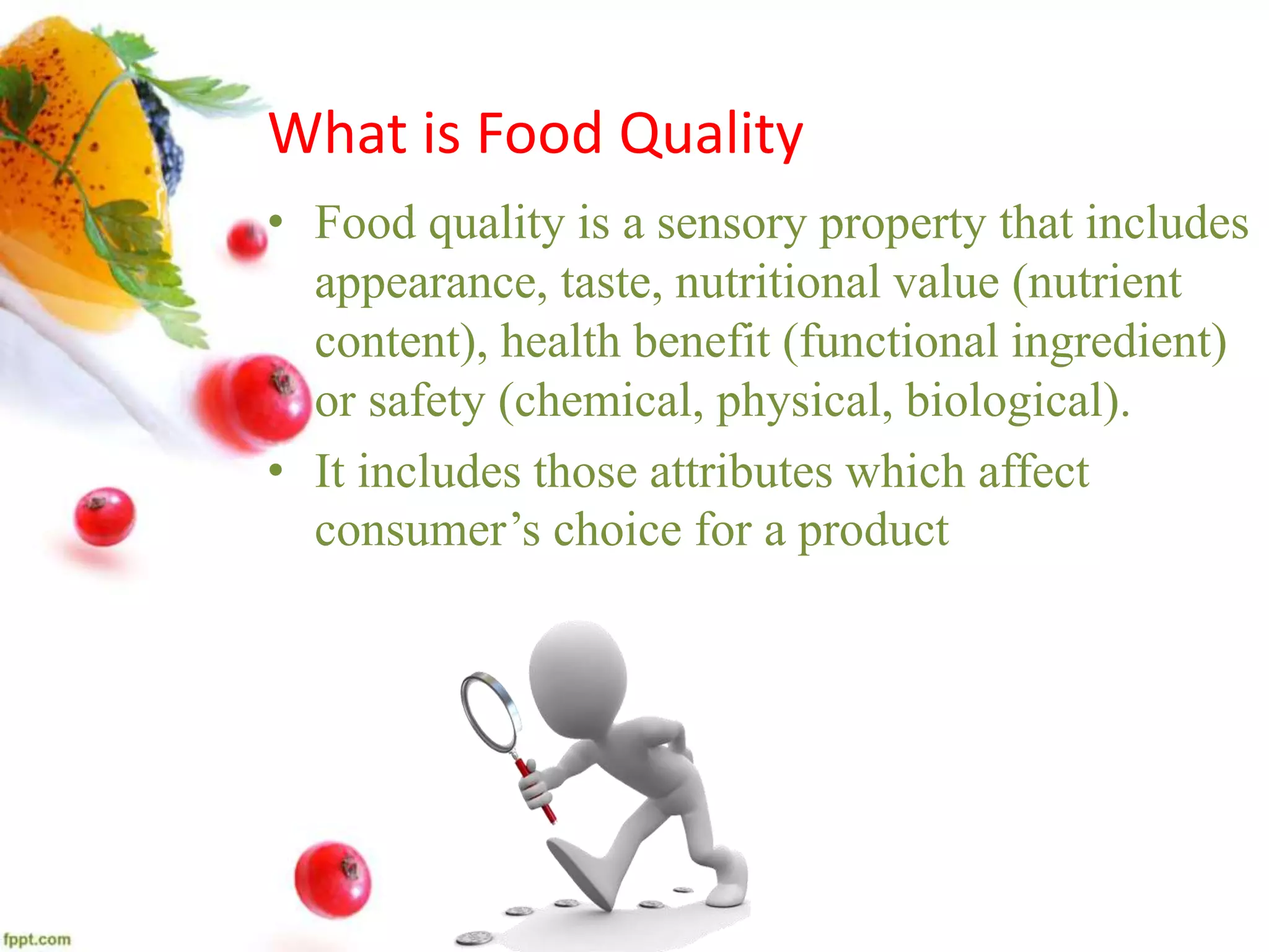 Food Quality Management Presentation | PPTX | Food Industry | Industries