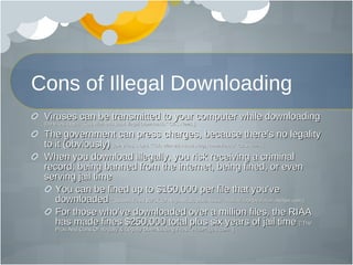 Illegal downloading | PPT | Online Piracy | Sensitive Topics